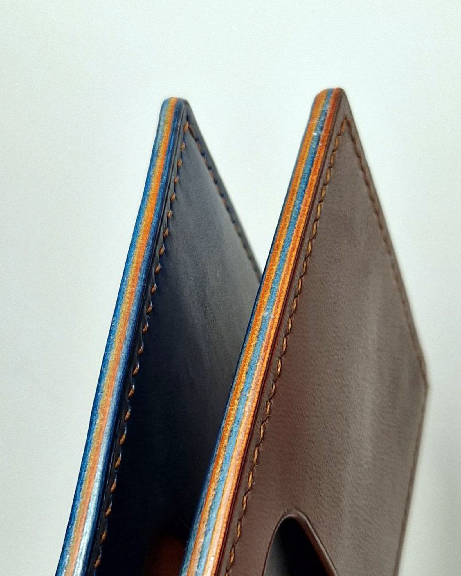 Two-tone Wallet Bifold. Genuine Leather. Wallet for a Gift. Leather ...