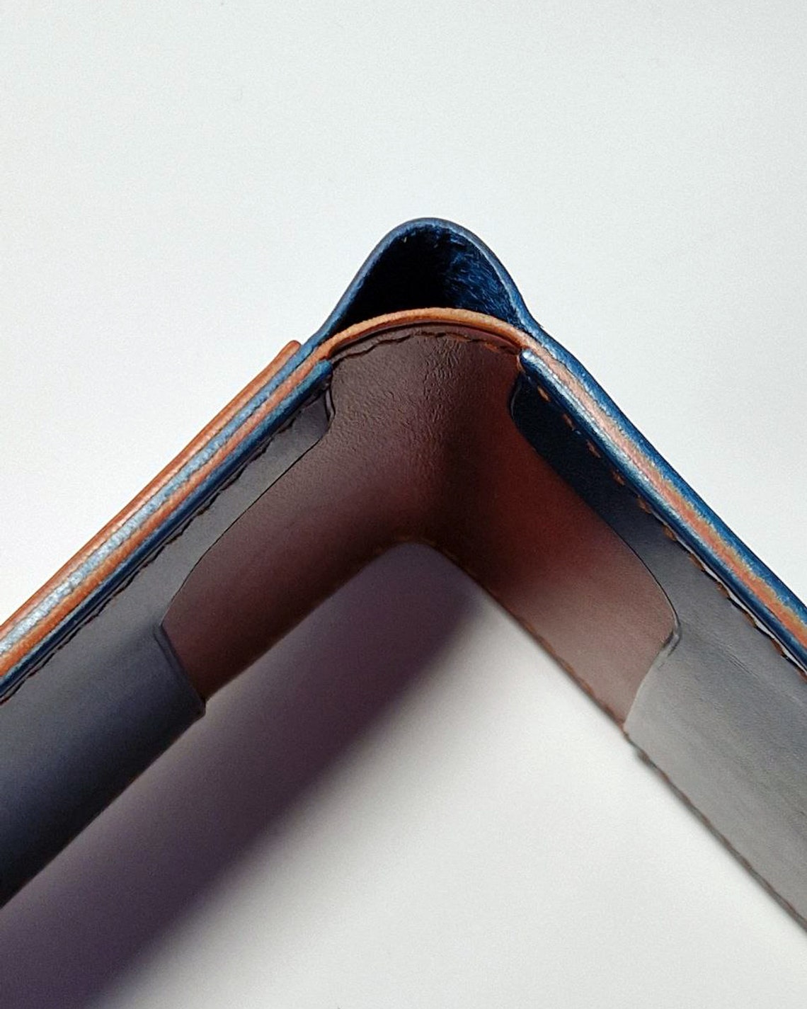 Two-tone Wallet Bifold. Genuine Leather. Wallet for a Gift. Leather ...