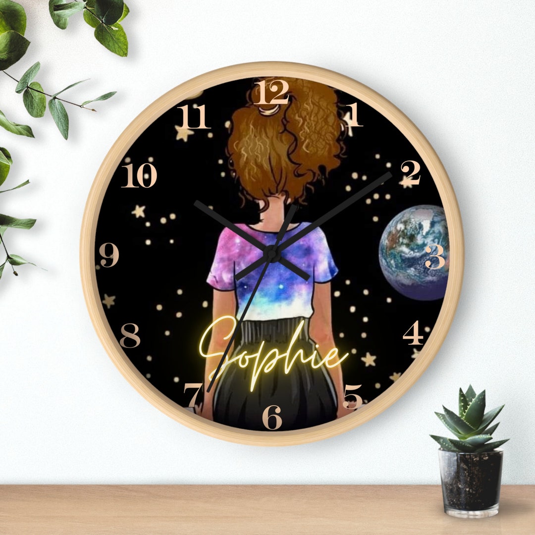 Personalized Children's Clock, Wall Clock, Oversized Wall Clock, Unique ...