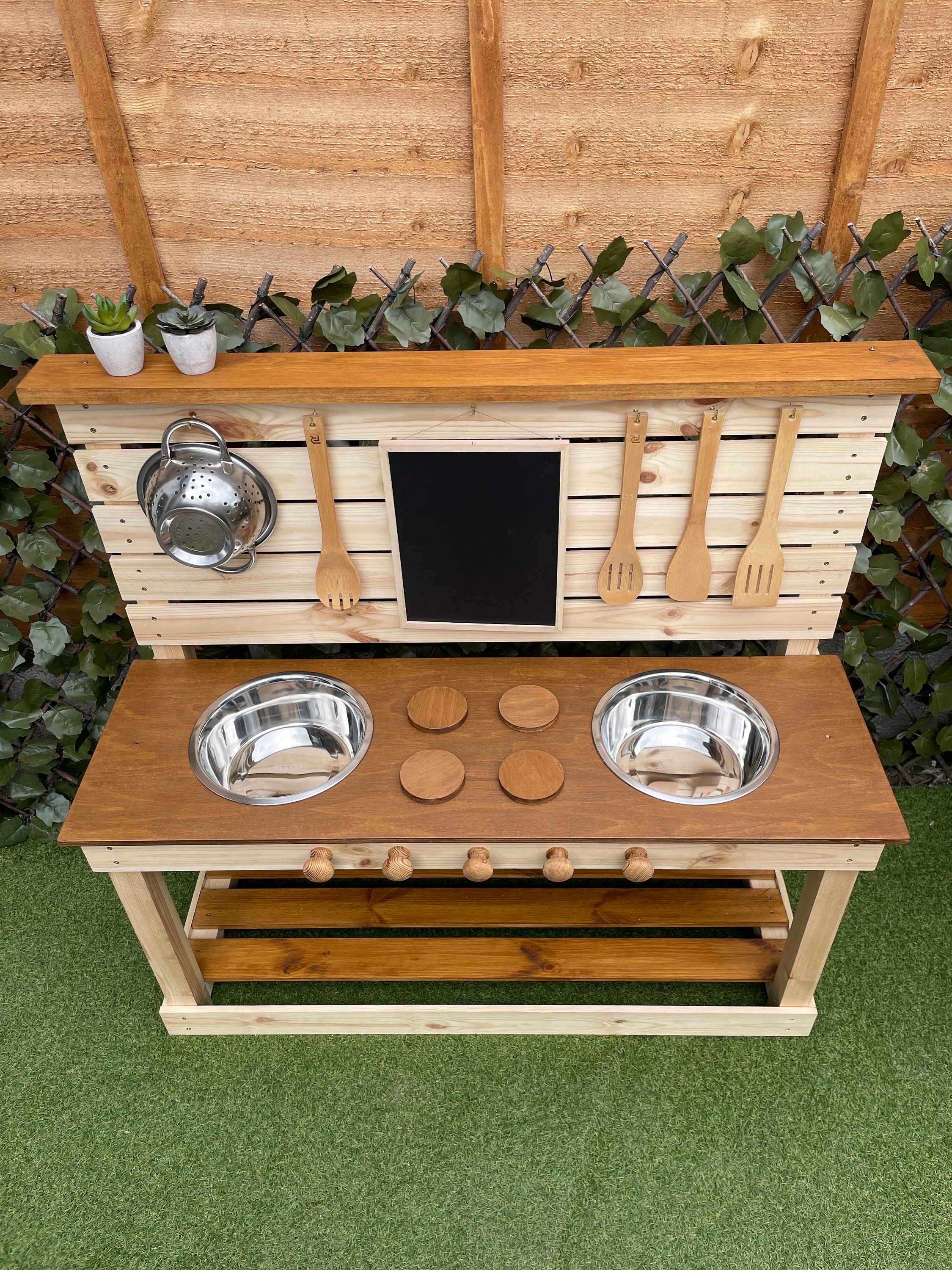 Large Handmade Wooden Mud Kitchen Stunning Outdoor Play Kitchen for ...