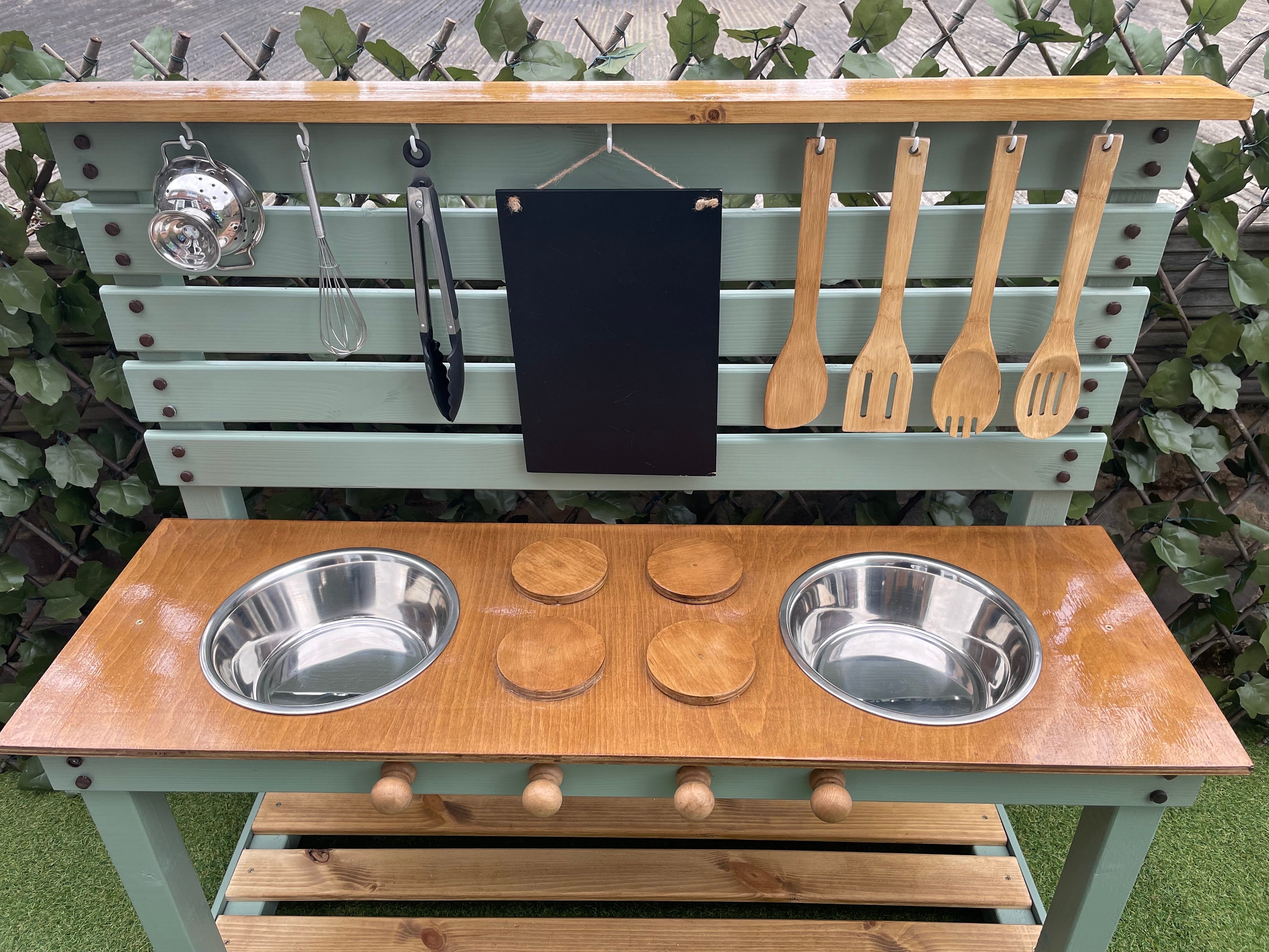 Large Handmade Wooden Mud Kitchen Stunning Outdoor Play Kitchen for ...