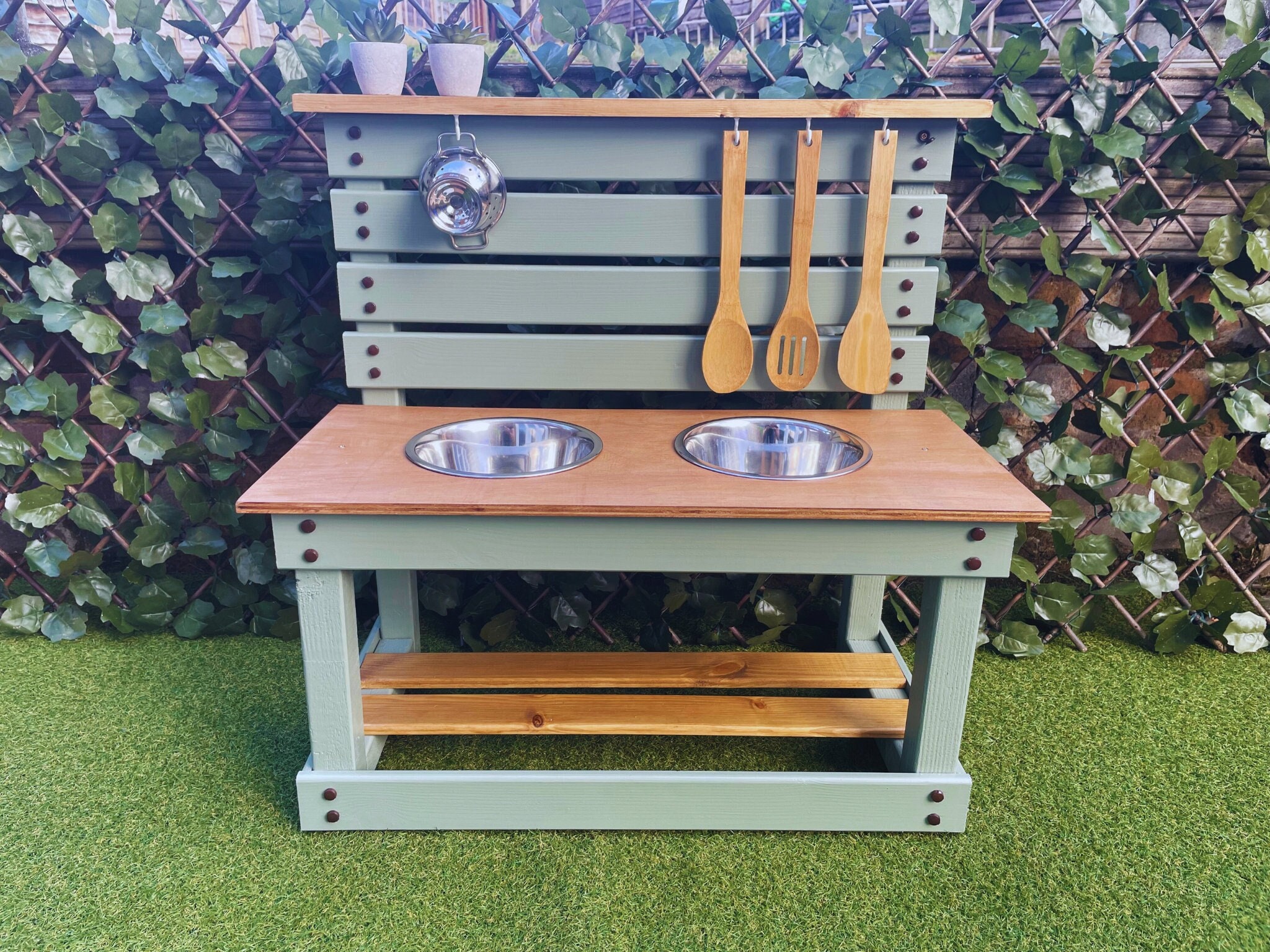 Handmade Wooden Mud Kitchens Small Outdoor Play Kitchen for Kids ...