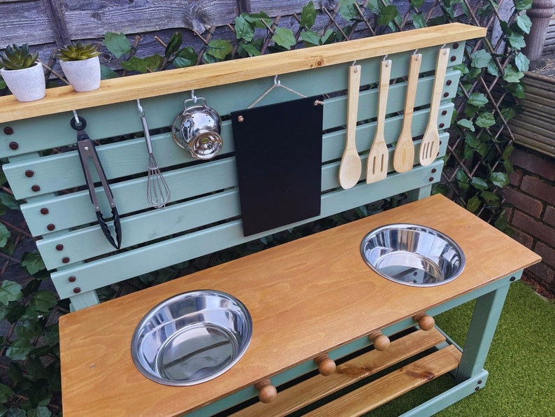Large Handmade Wooden Mud Kitchen Stunning Outdoor Play Kitchen for ...