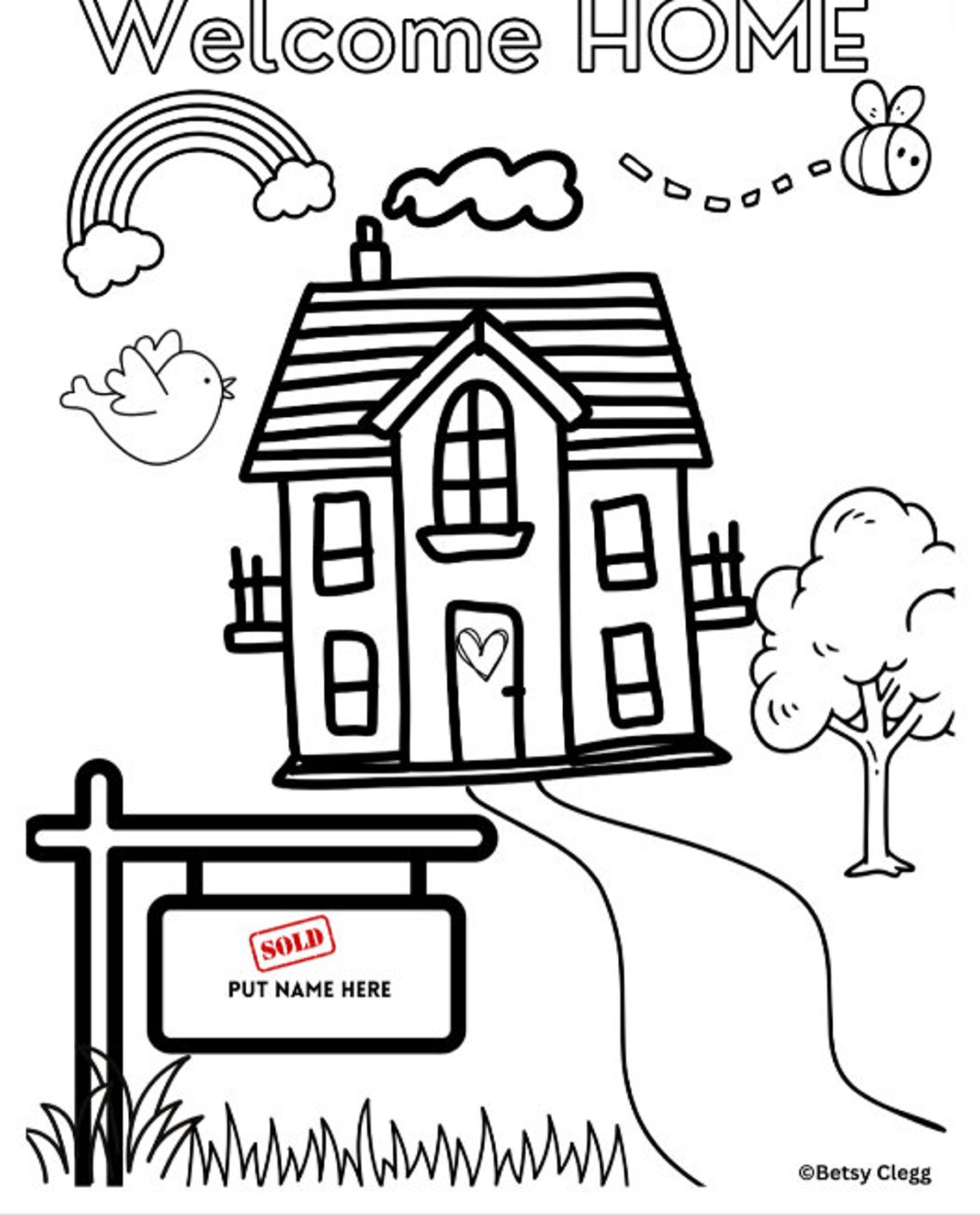 COLORING BOOK for Real Estate Open Houses in the ATLANTA Area - Etsy