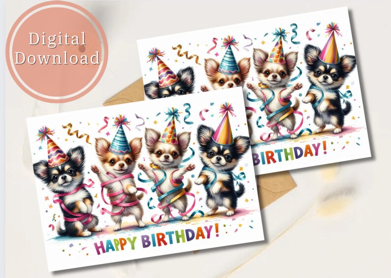Chihuahaha Birthday Card Funny Printable Digital Download Greeting Gift ...