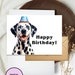 Adorable Dalmatian Birthday Card Instant Download Dog Greeting Card ...
