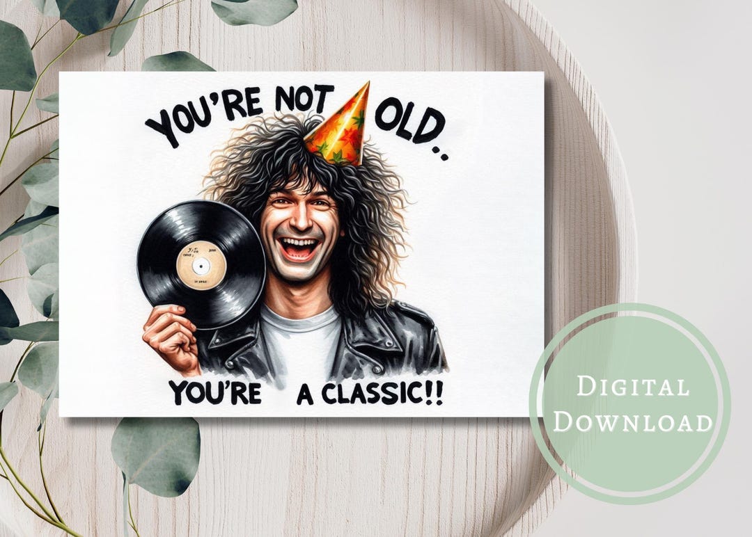 Rockstar Birthday Card Funny Printable Digital Download Greeting Gift ...