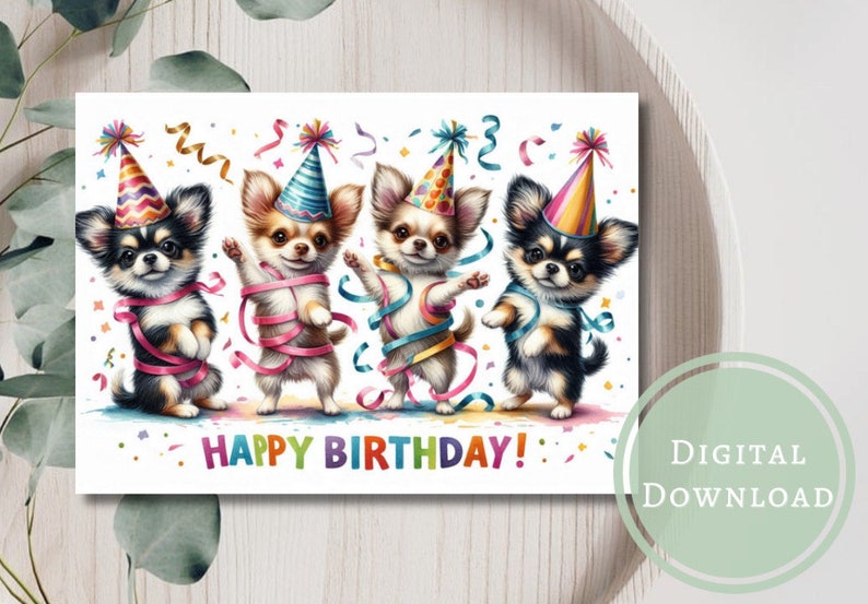 Chihuahaha Birthday Card Funny Printable Digital Download Greeting Gift ...