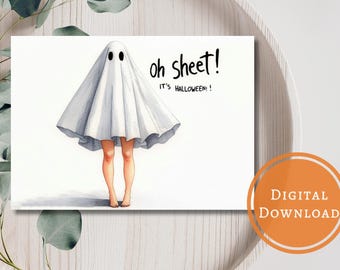 Printable Love Boo Ghost Card, Halloween Greeting Card, Ghost With ...