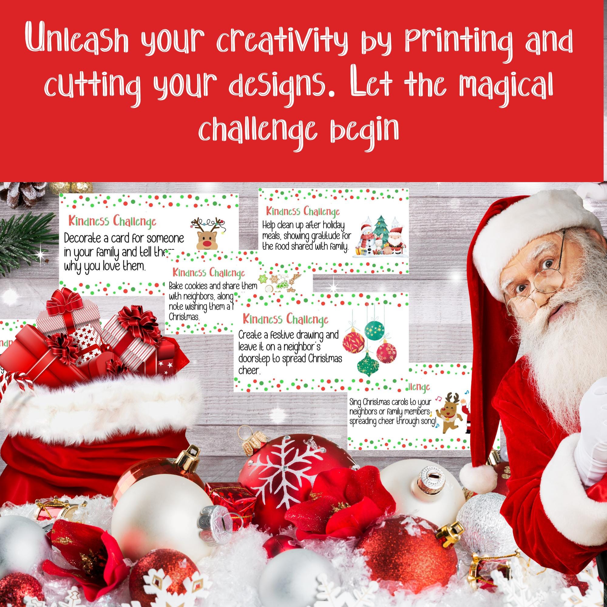 Elf Kindness Challenge Card Christmas Kindness Printable Elf Kit Elf ...