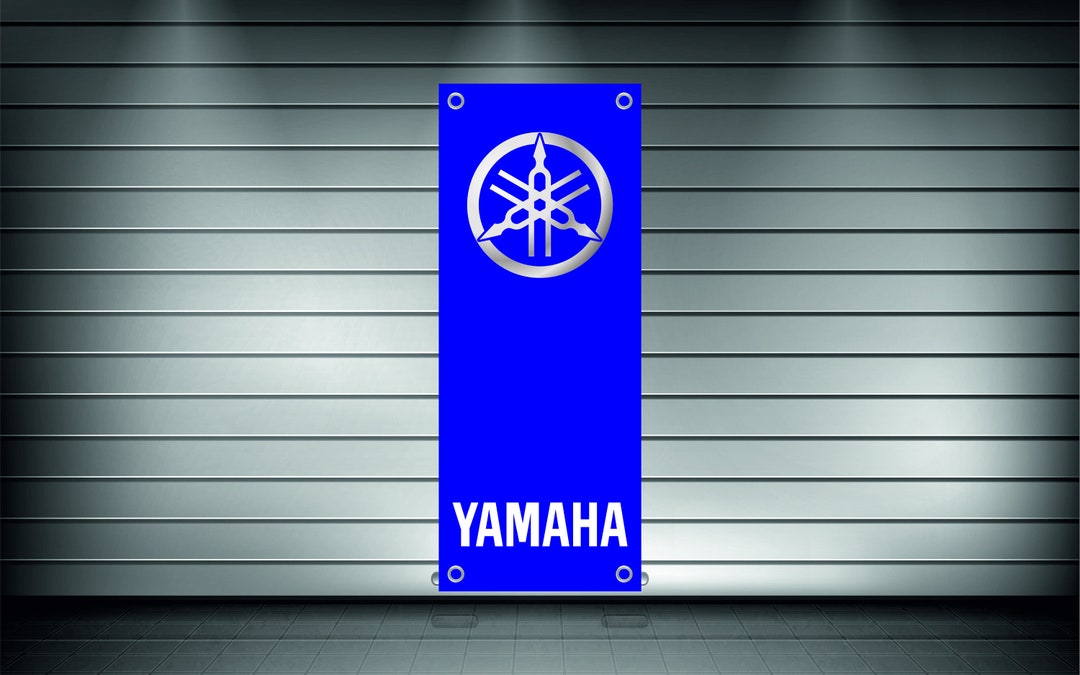 Yamaha Logo Banner Vinyl, Garage Sign,office or Showroom, Flag, Racing ...