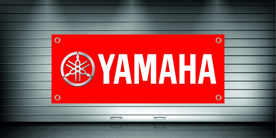 Yamaha Logo Banner Vinyl, Garage Sign,office or Showroom, Flag, Racing ...