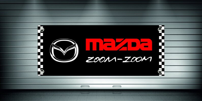 Mazda Logo Banner Vinyl, Garage Sign,office or Showroom, Flag, Racing ...