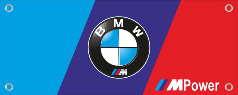 BMW M Logo Banner Vinyl, Garage Sign,office or Showroom, Flag, Racing ...