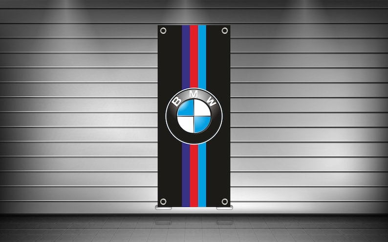 BMW M Logo Banner Vinyl, Garage Sign,office or Showroom, Flag, Racing ...