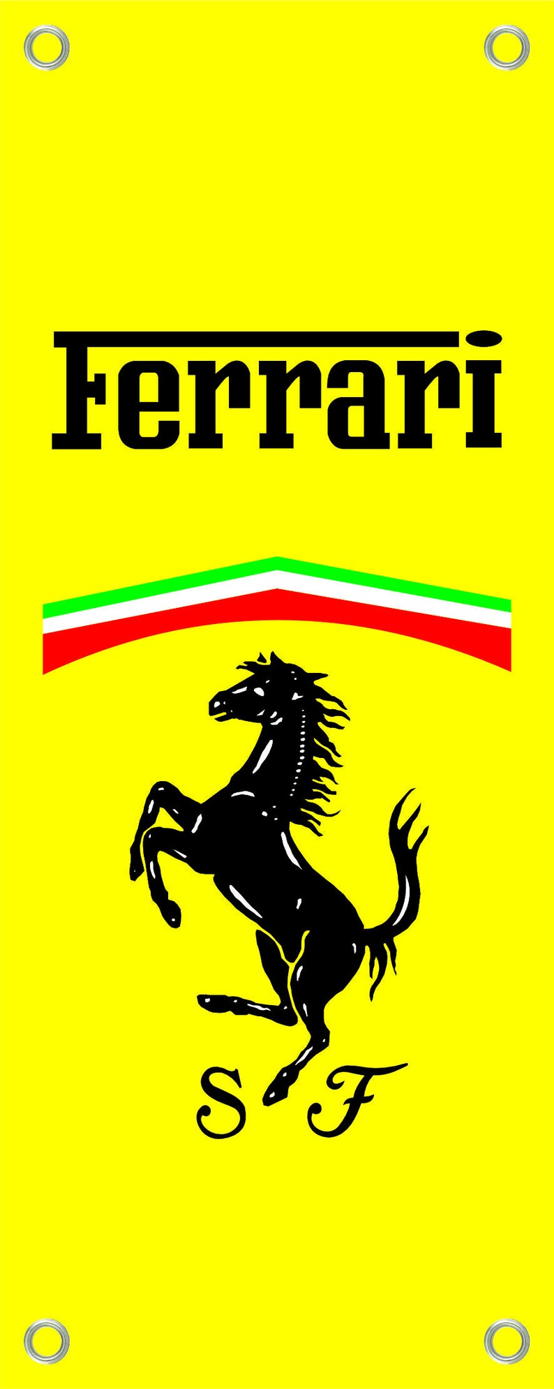 Ferrari Logo Banner Vinyl, Garage Sign,office or Showroom, Flag, Racing ...