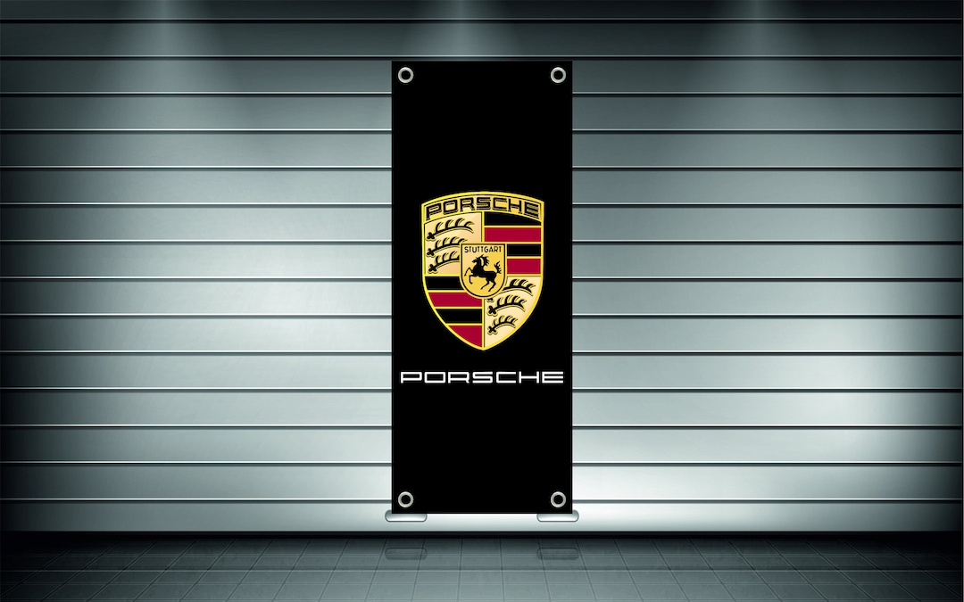 Porsche Logo Banner Vinyl, Garage Sign,office or Showroom, Flag, Racing ...