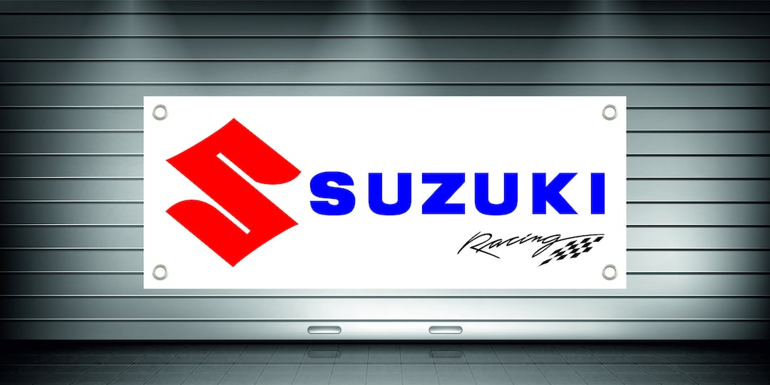 Suzuki Logo Banner Vinyl, Garage Sign,office or Showroom, Flag, Racing ...