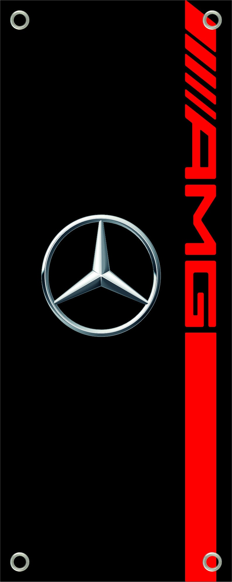 Mercedes Benz Logo Banner Vinyl, Garage Sign,office or Showroom, Flag ...