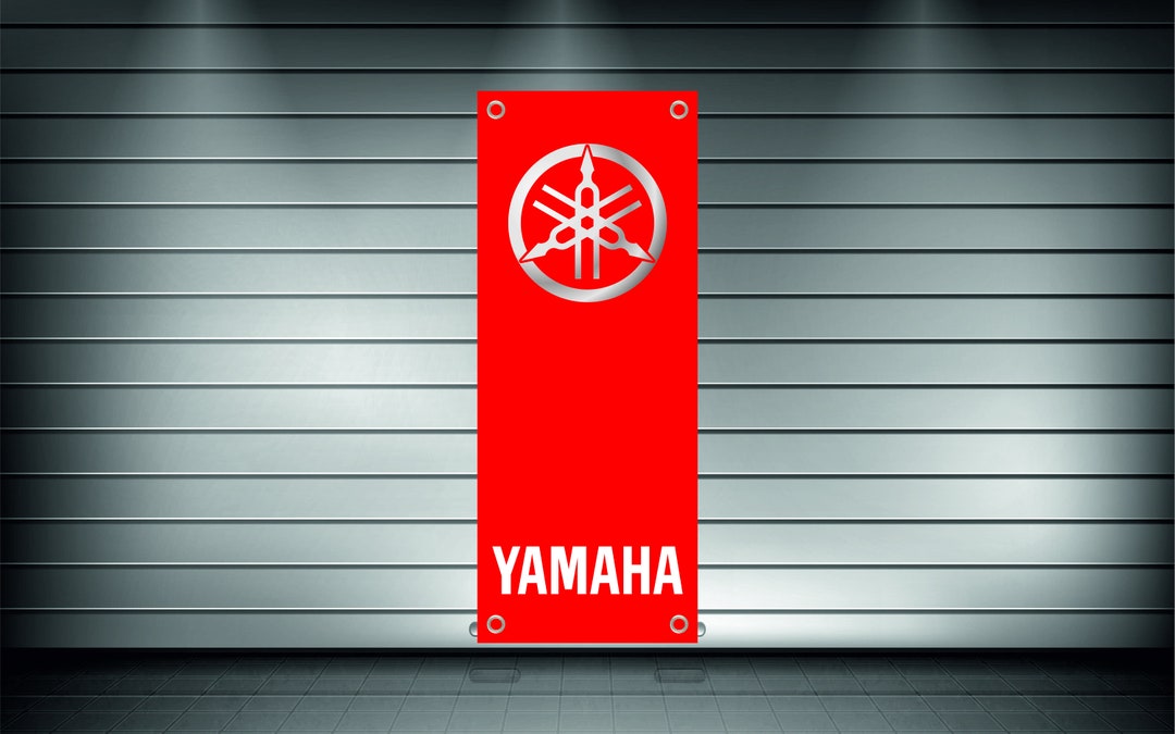 Yamaha Logo Banner Vinyl, Garage Sign,office or Showroom, Flag, Racing ...