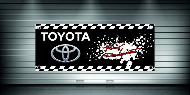 Toyota Logo Banner Vinyl, Garage Sign,office or Showroom, Flag, Racing ...