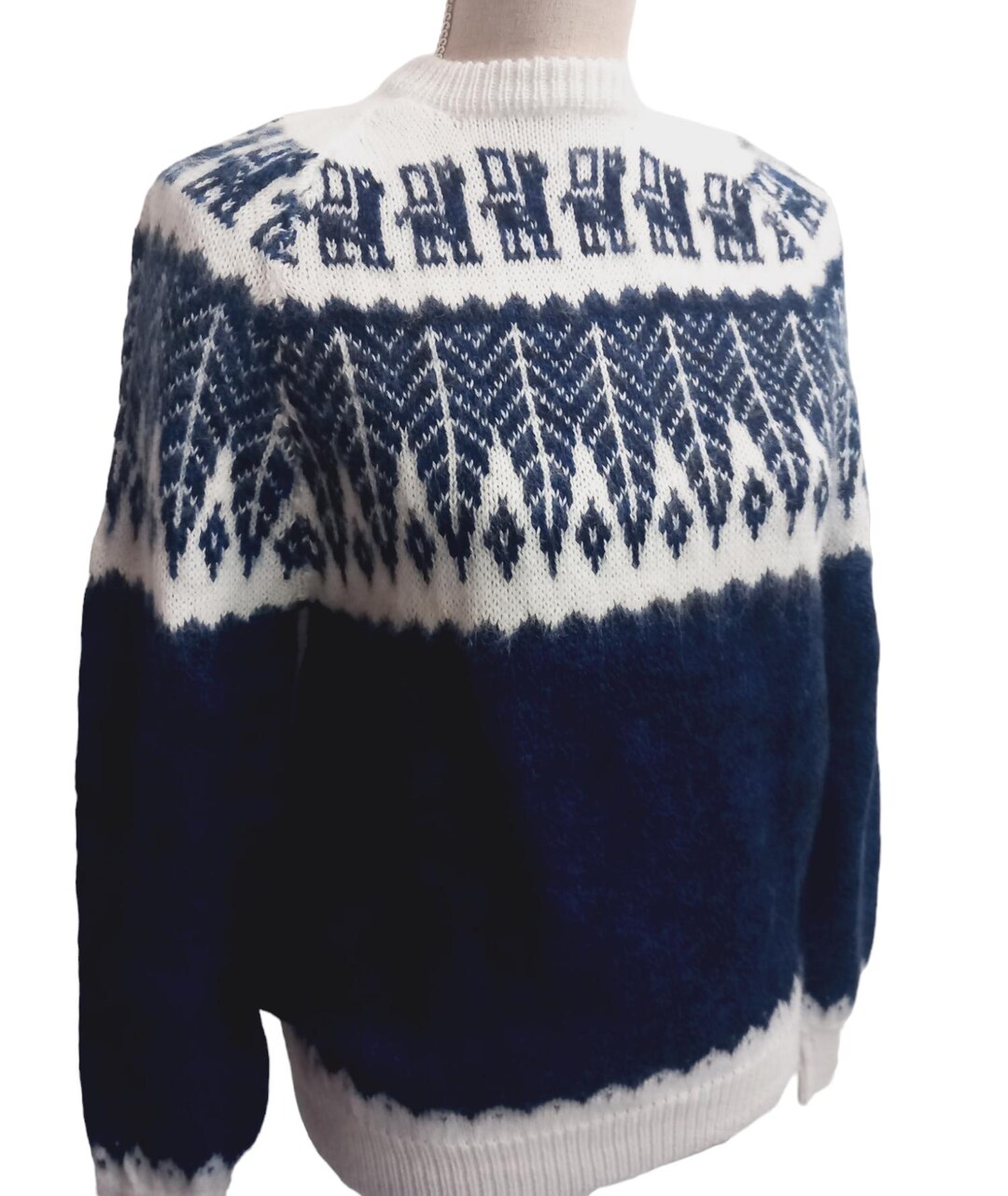 Navy Blue Peruvian Sweater Adults, Peru Alpaca Pullover, Alpaca Sweater ...