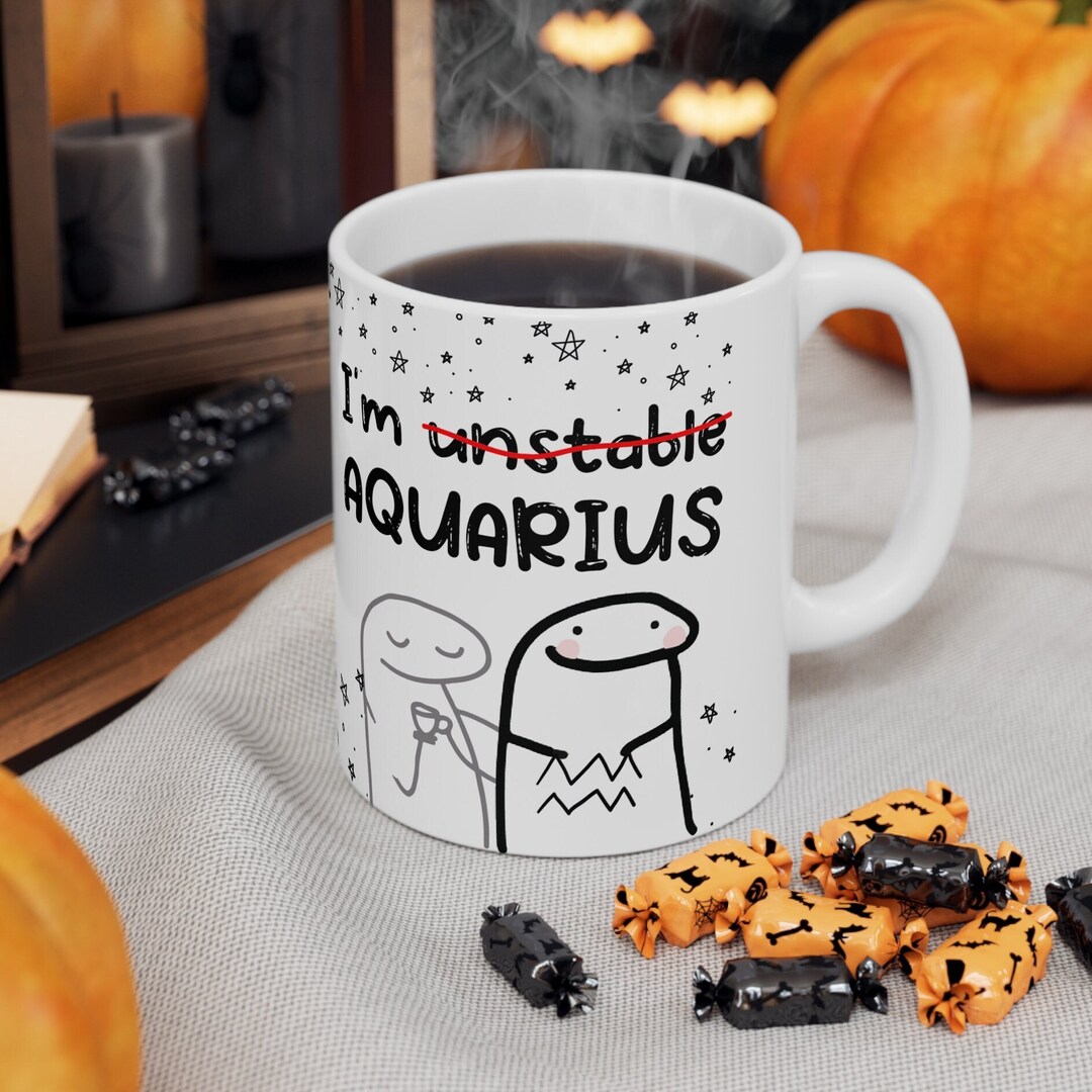 Flork Zodiac Sign Aquarius Ceramic Mug, Gift Fot Her, Gift for Him - Etsy