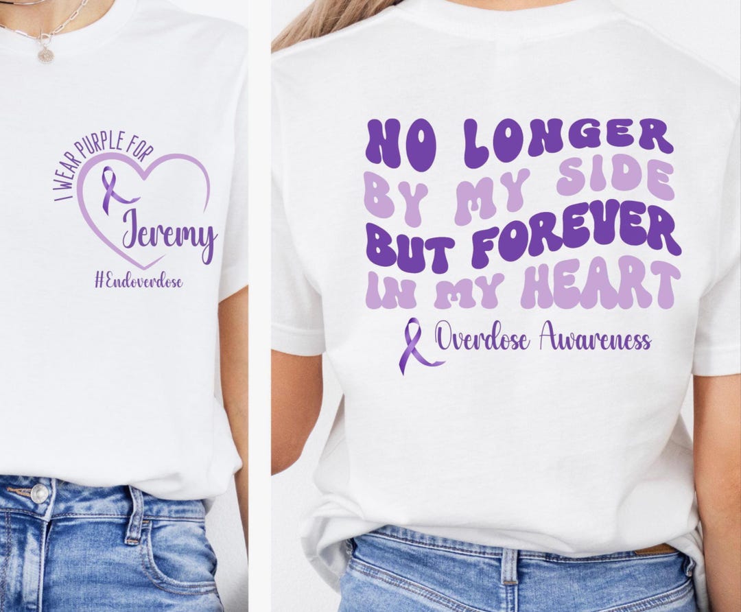 Personalized Overdose Awareness Svg Png, Purple Ribbon Overdose ...