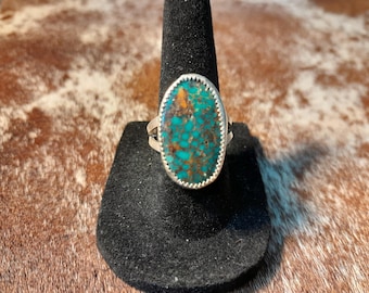 Natural Kingman Spiderweb Turquoise Ring - Size 7 US - Etsy