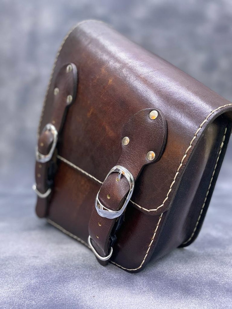 Handmade Motorcycle Bag Genuine Leather Bag Motor Bag Vegetal Leather ...