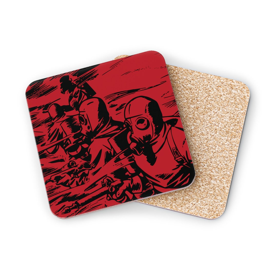 Red Survival Game Coasters Gifts for Gamers SQUAD Video Game Coaster ...
