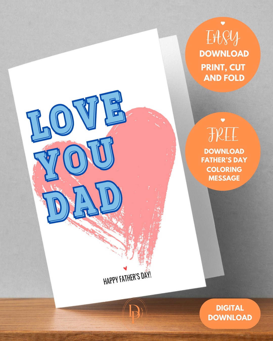DIY Father's Day Digital Download Printable Greeting Card Straight From ...
