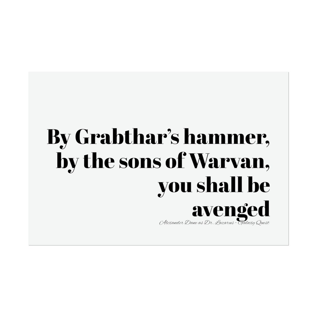 Alexander Dane as Dr. Lazarus - Galaxy Quest Quote - Black and White ...