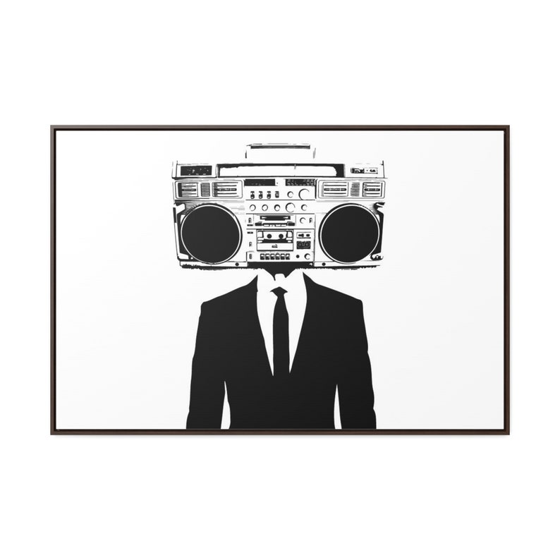 Radio Head Silhouette Art | Black and White Vintage Design | Gallery ...
