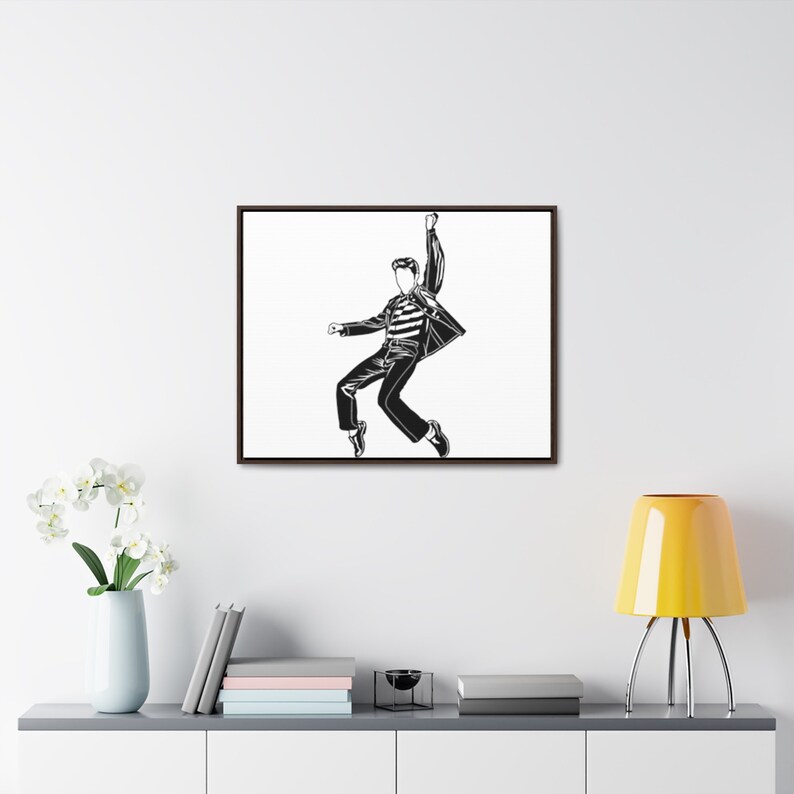 Elvis Presley Silhouette Art | Black and White Vintage Design | Gallery ...