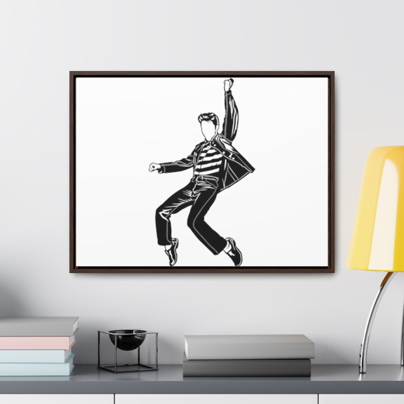 Elvis Presley Silhouette Art | Black and White Vintage Design | Gallery ...