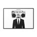 Radio Head Silhouette Art Black and White Vintage Design Gallery ...
