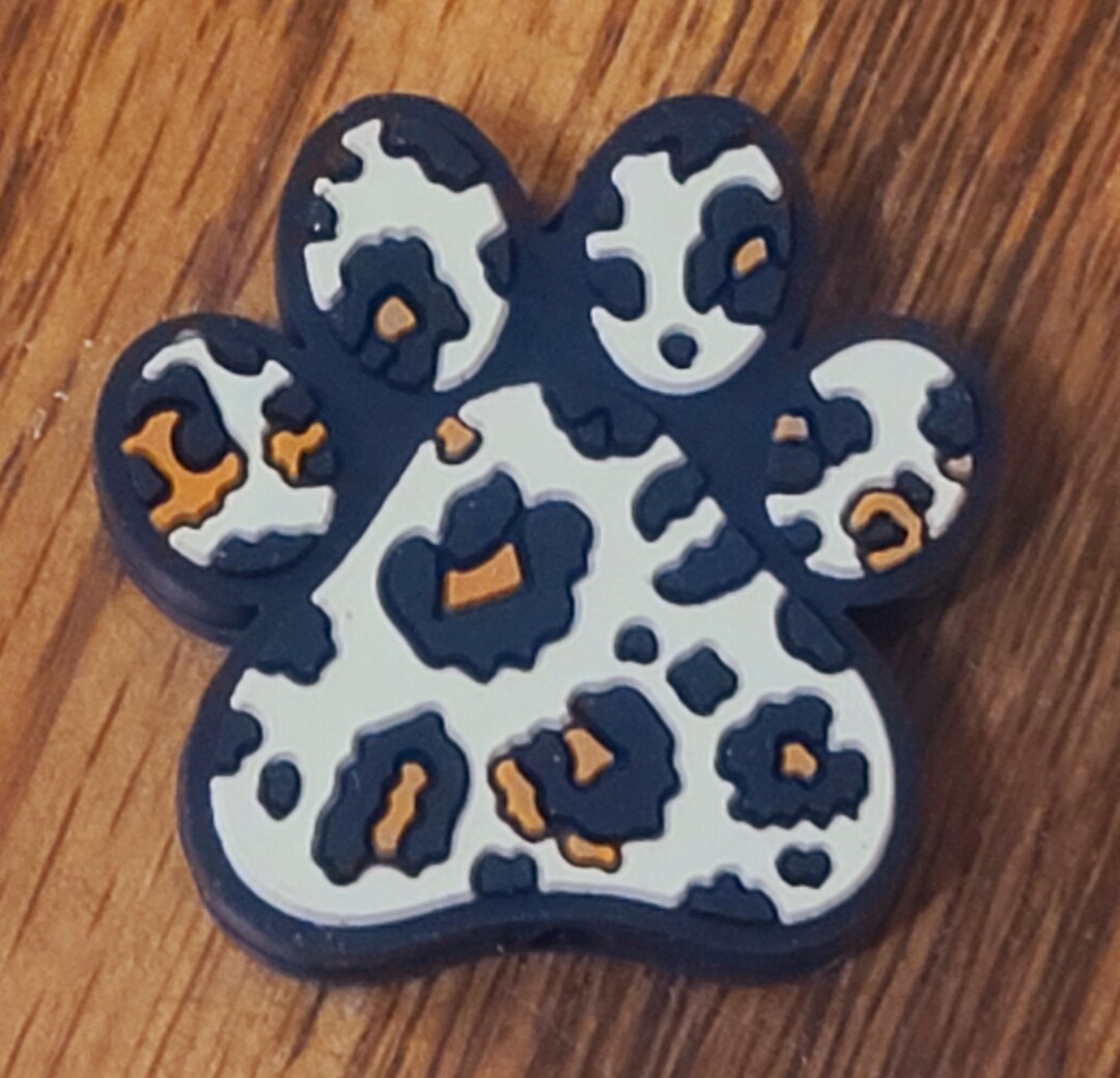 Cheetah Print Dog Paw Print Tan Silicone Focal Bead - Etsy
