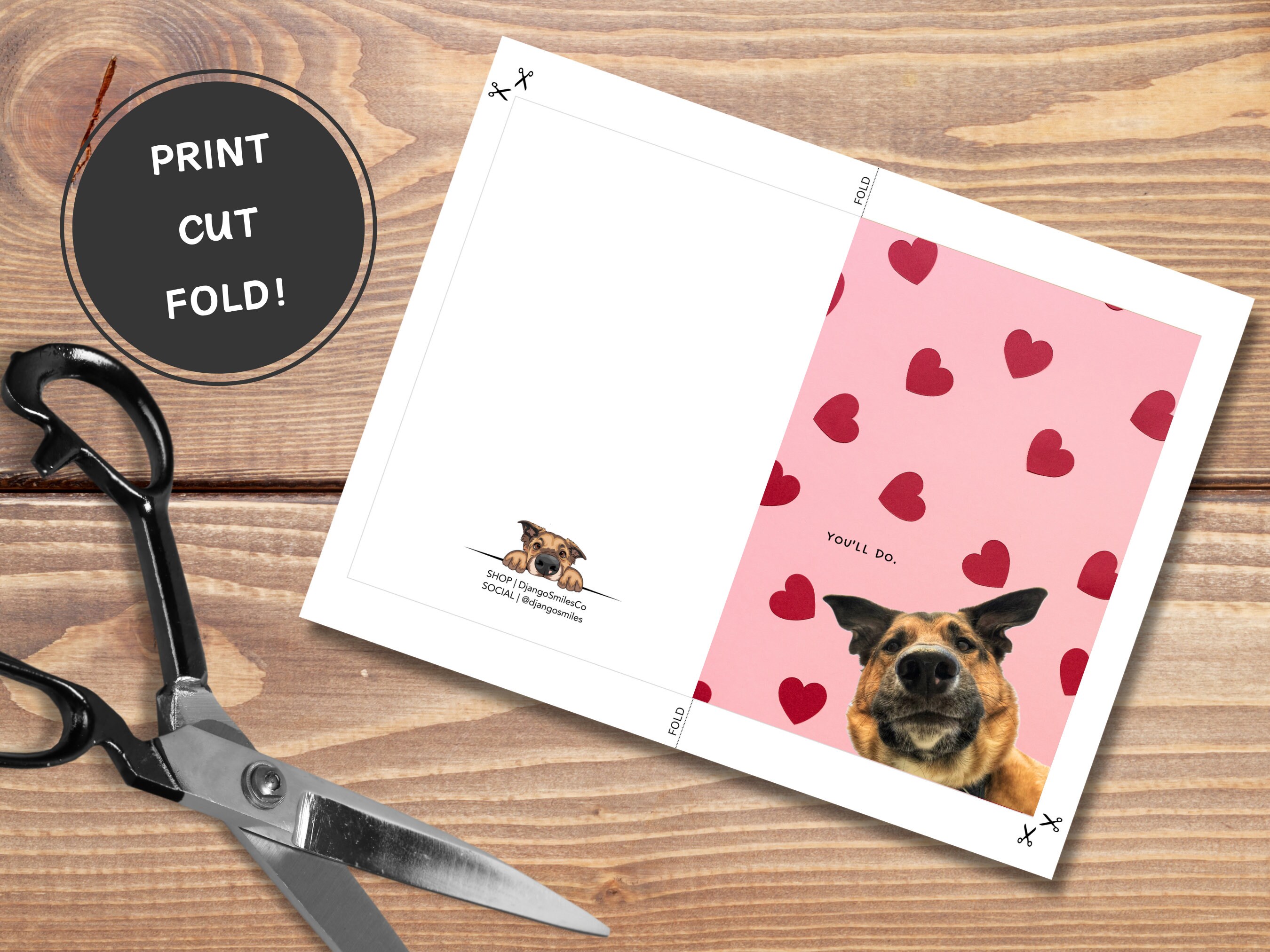 You'll Do Card Django Smiles Card PRINTABLE Birthday Card PDF Digital ...