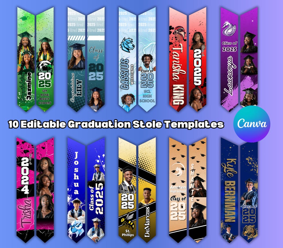 Custom Stole Design PNG for Graduation Stole Sublimation 2025 ...