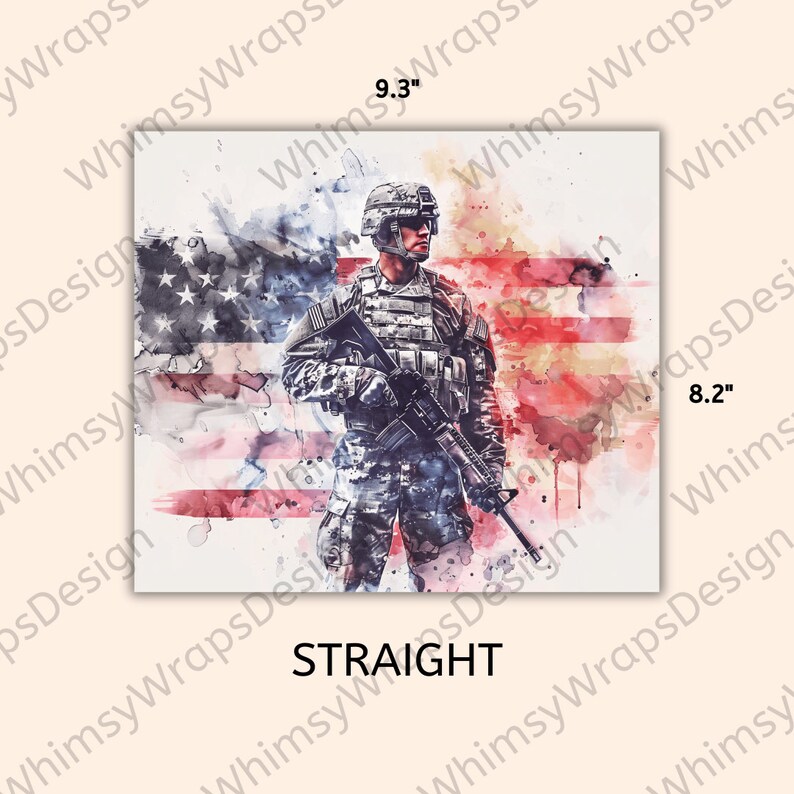 Patriotic Army 20oz Tumbler Wrap PNG USA Military Sublimation Designs ...