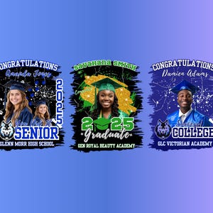 16 Custom Graduation Stole and Shirt Template Design Bundle for ...