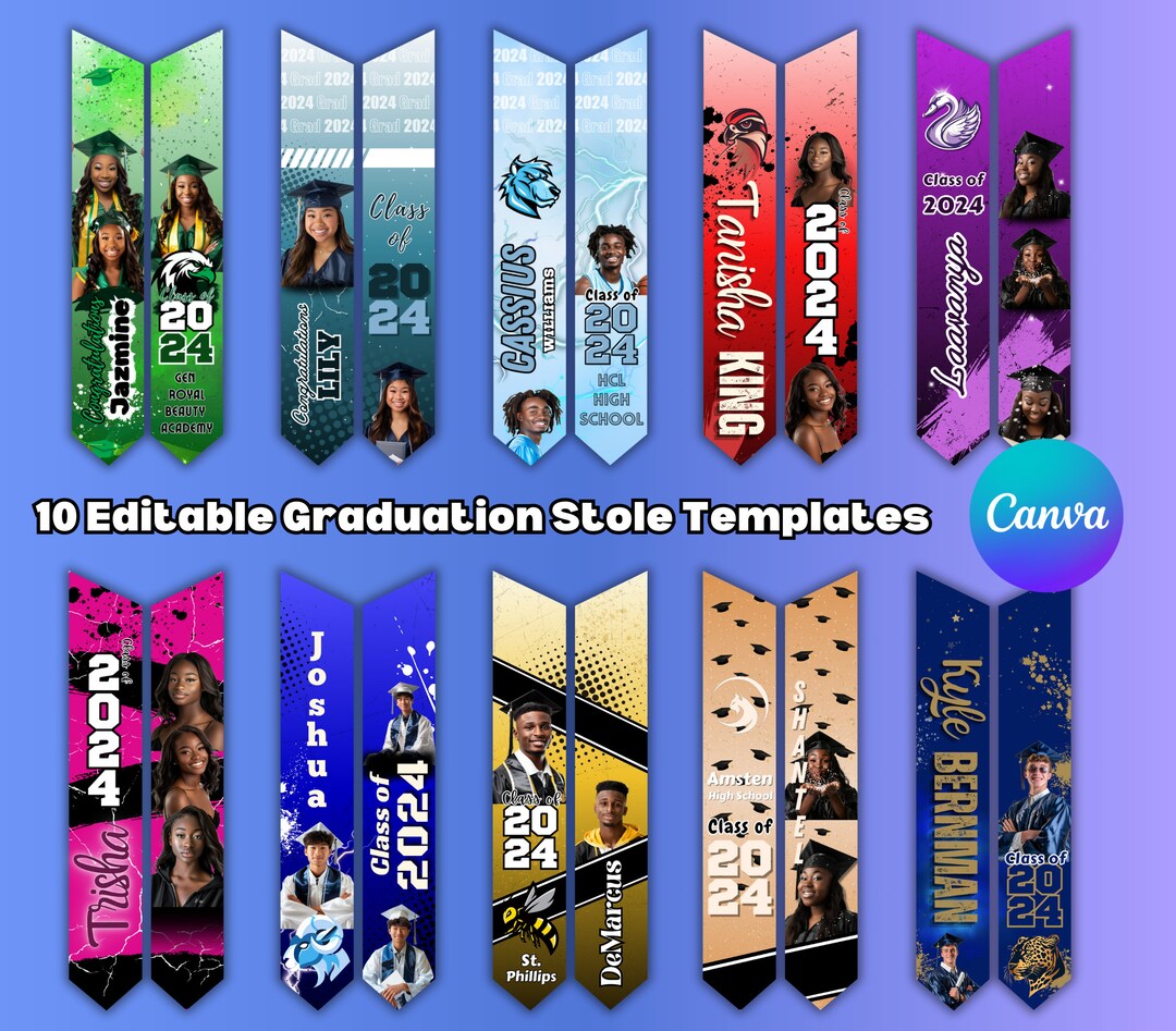 Custom Stole Design PNG for Graduation Stole Sublimation 2024 ...