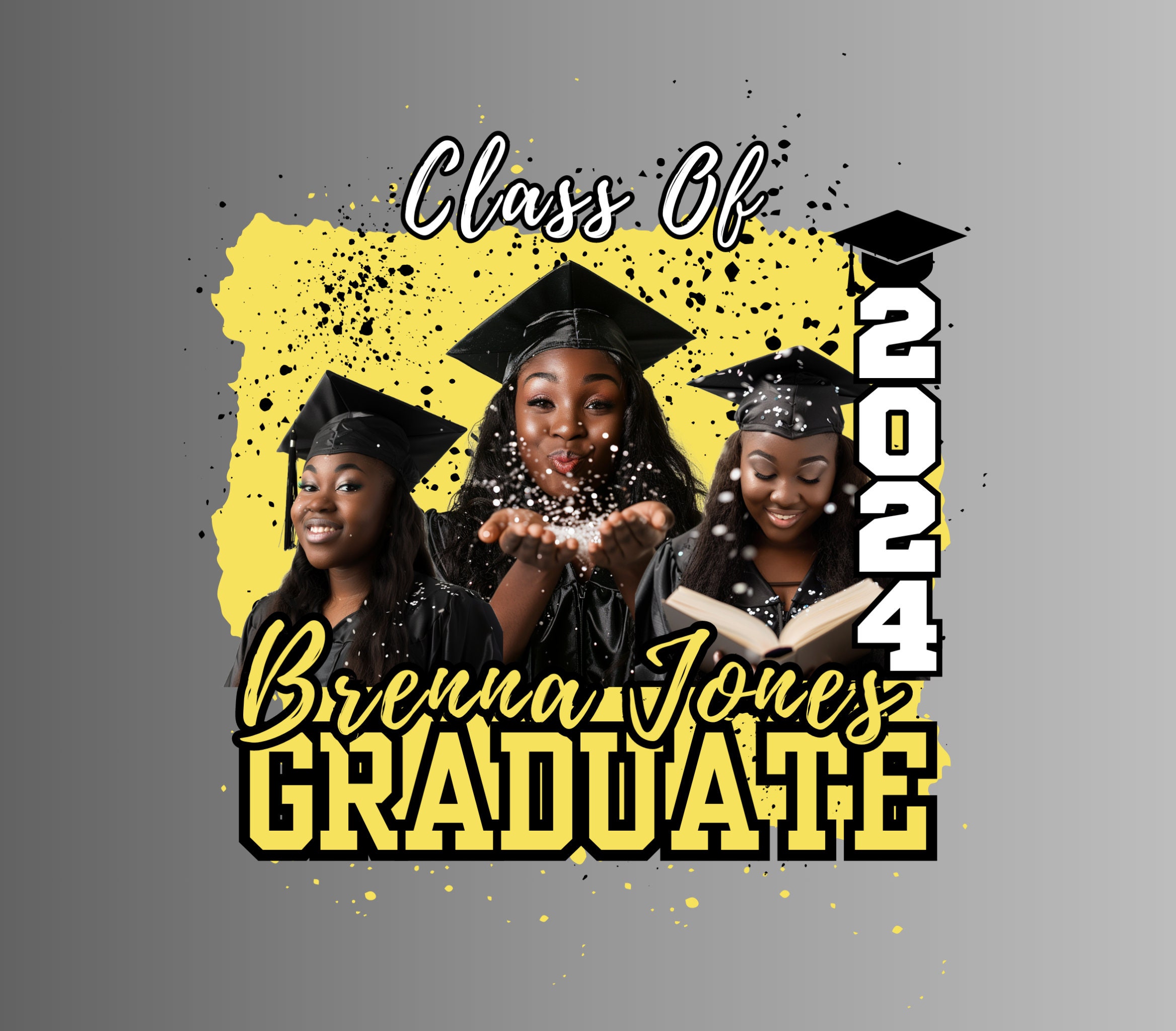 Customizable Graduation Shirt Design Template for Sublimation Printing ...