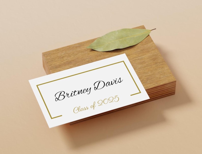 5 Editable Graduation Name Card Template Bundle Printable Class 2025 ...