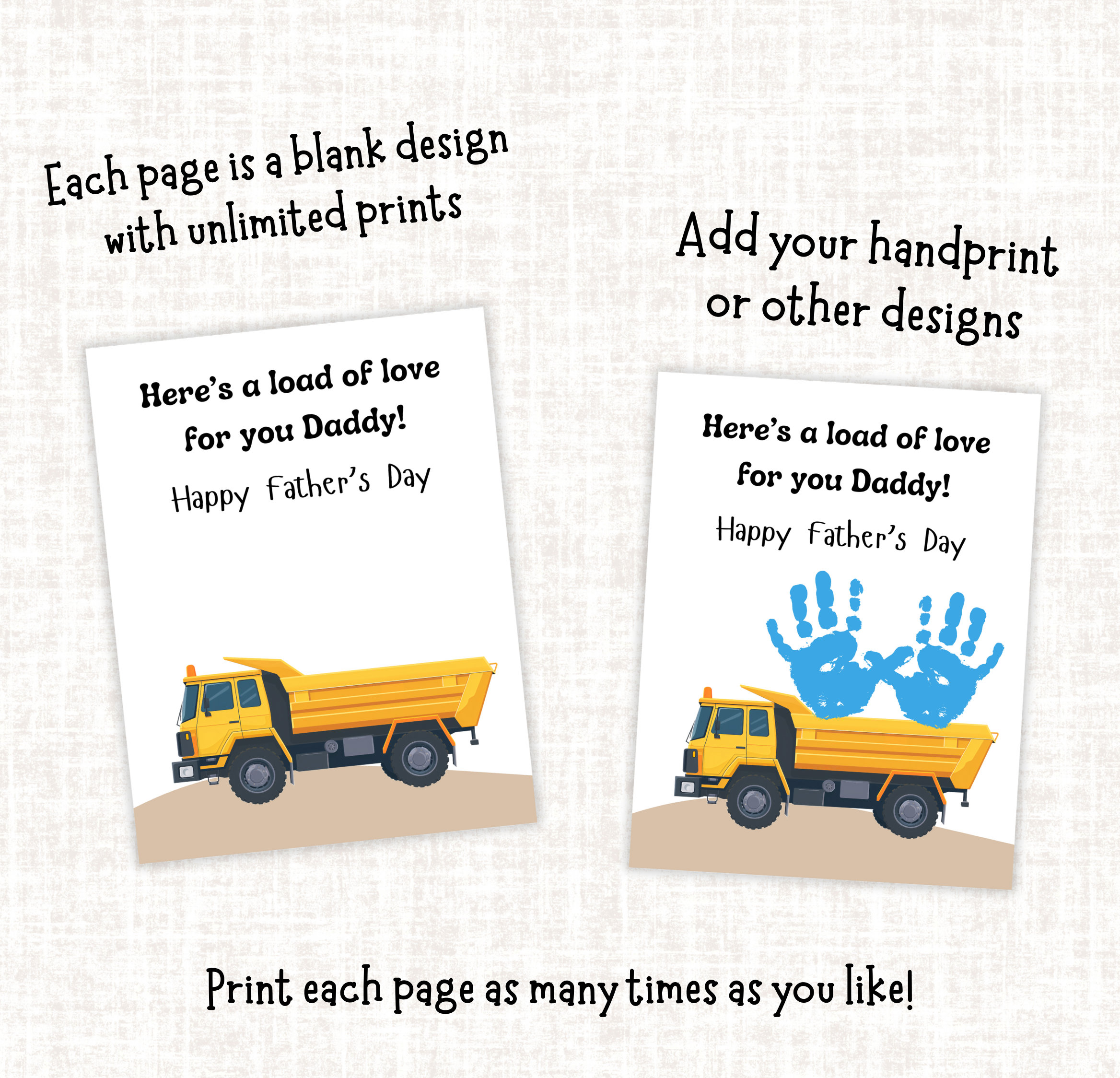 Fathers Day Handprint Craft Bundle Printable Fathers Day Craft ...