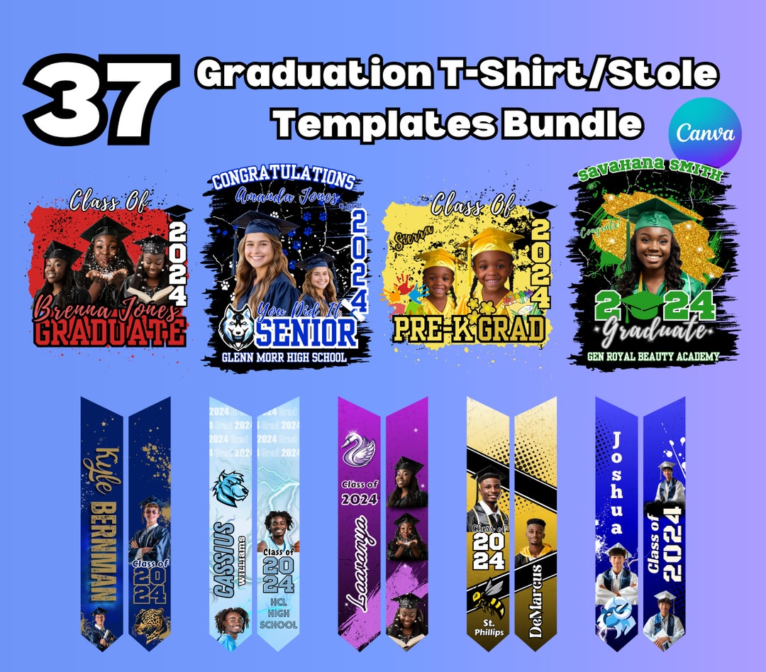 37 Graduation Shirt Template Bundle PNG Sublimation 2024 Graduation ...