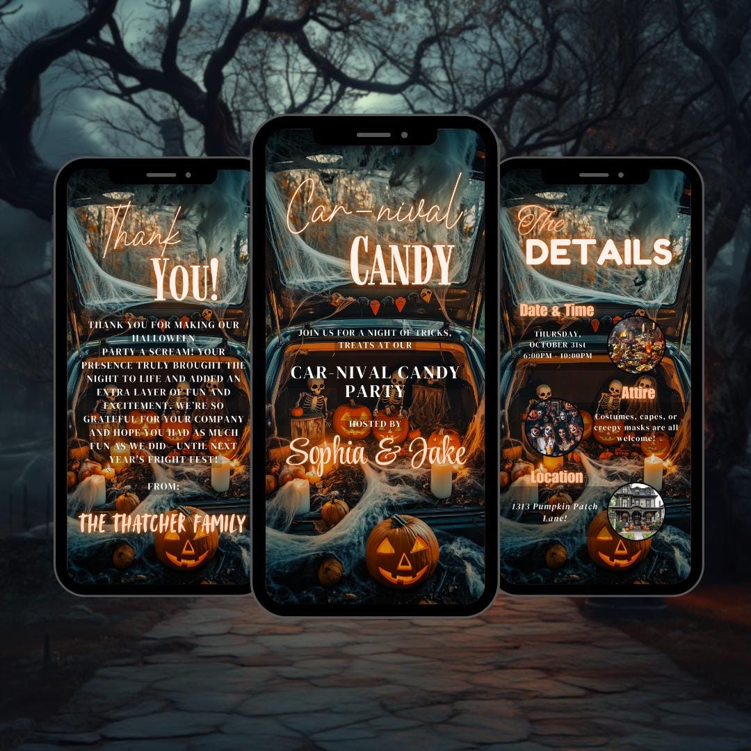 Editable Trunk or Treat Halloween Party Invitation Trunk or Treat ...