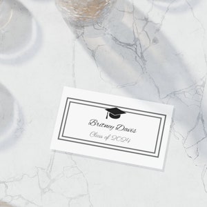 5 Editable Graduation Name Card Canva Template Bundle Printable Class ...