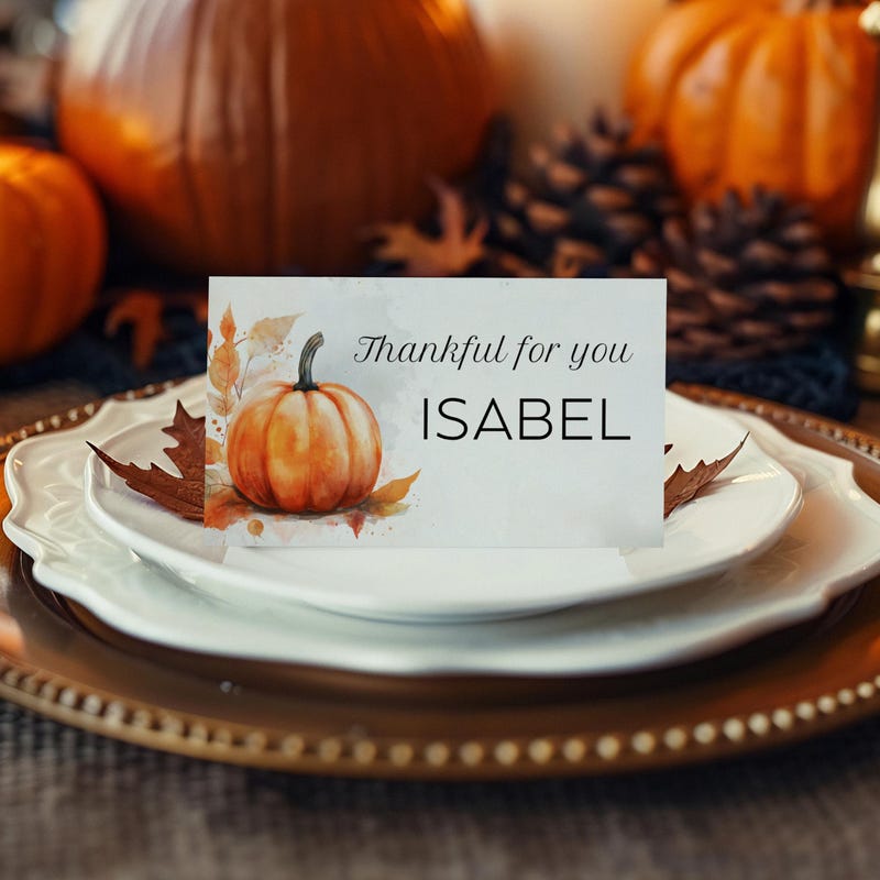 Thanksgiving Place Cards - Etsy